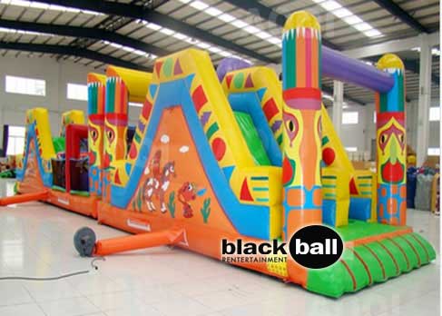 Large Inflatable Indian Obstacle Track for Hire - for hire from ...