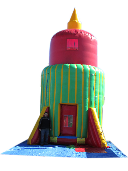 6 Seater Parachute Rocket Inflatable Ride For Hire - Blackball ...